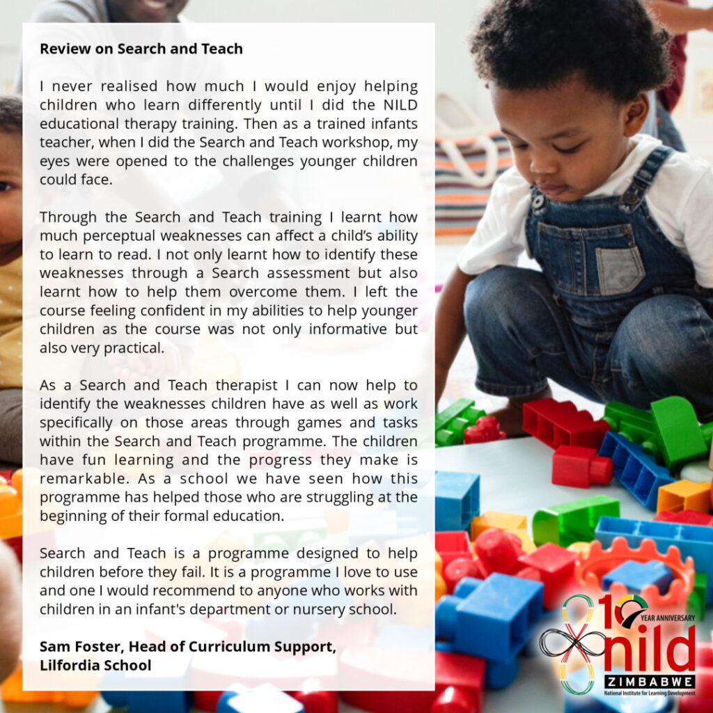 Search and Teach Workshop – NILD Zimbabwe